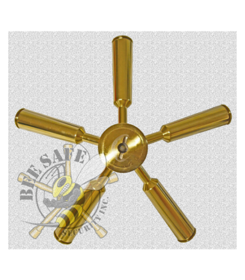 70 Caliber 5 Spoke Steel Safe Handle Gold - BeeSafe Security