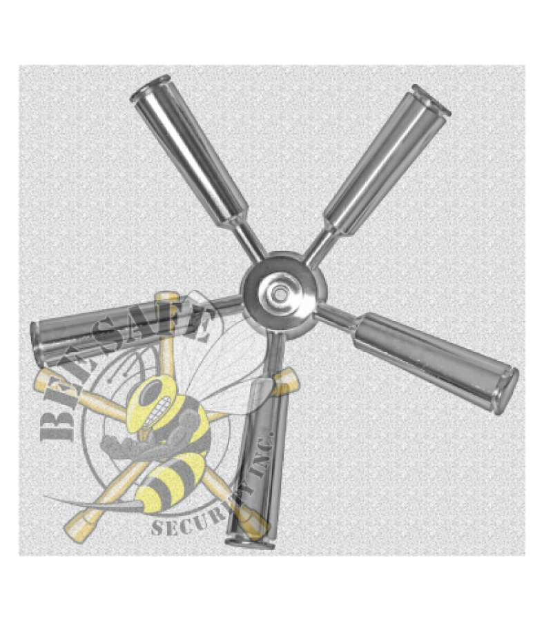 70 Caliber Chrome 5 Spoke Steel Safe Handle - BeeSafe Security